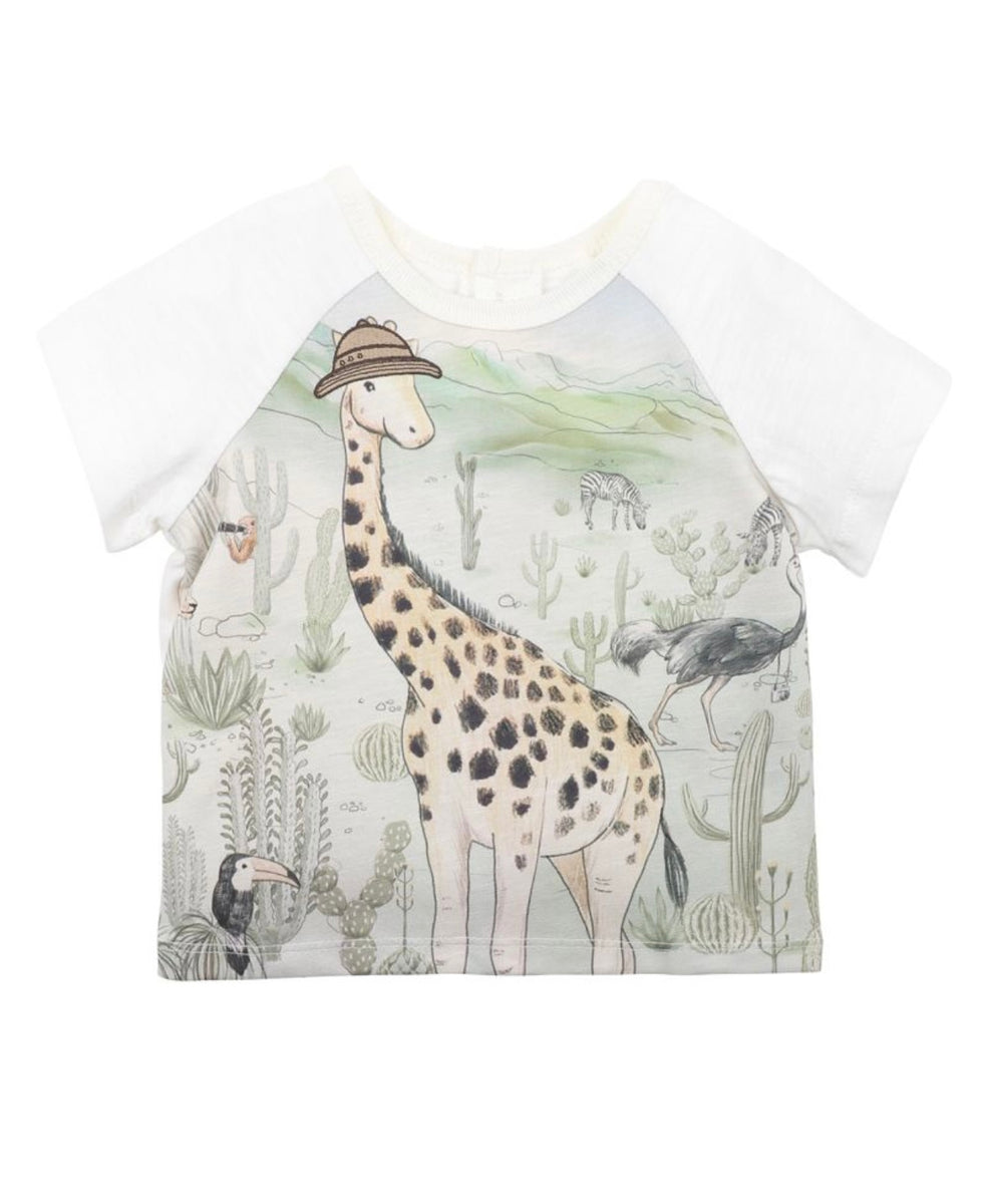Bebe - Ellis Giraffe Tee - Cloud – Mod Bodz Children’s Boutique