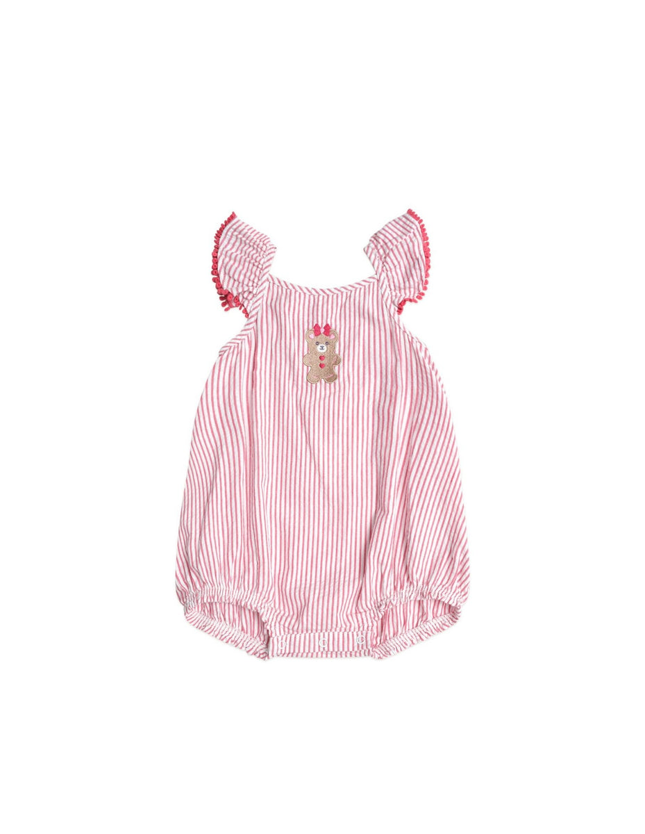 Hux Baby - Gingerbread Frill Playsuit - Cherry/Almond Milk – Mod Bodz ...